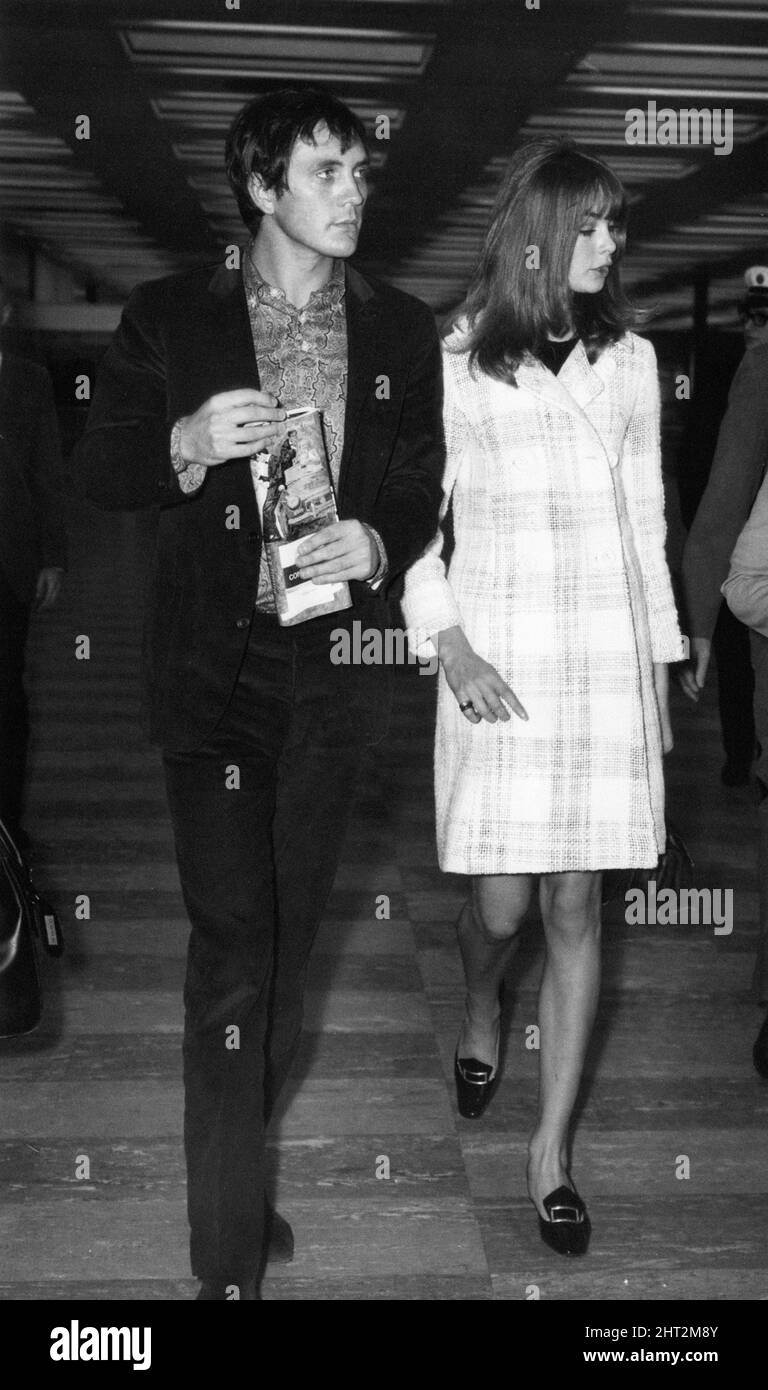 Terence Stamp and Jean Shrimpton, pictured together at London Heathrow ...