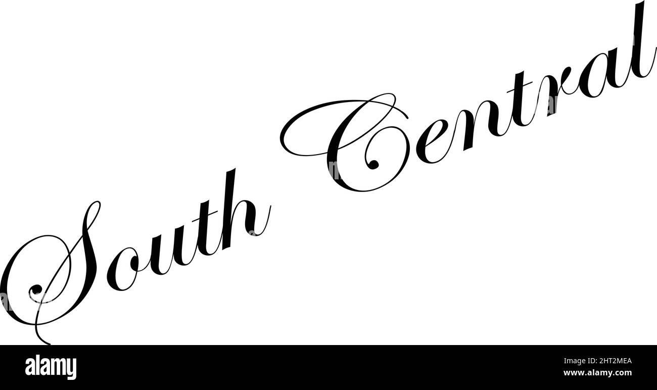 South Central text sign illustration on white background Stock Vector ...