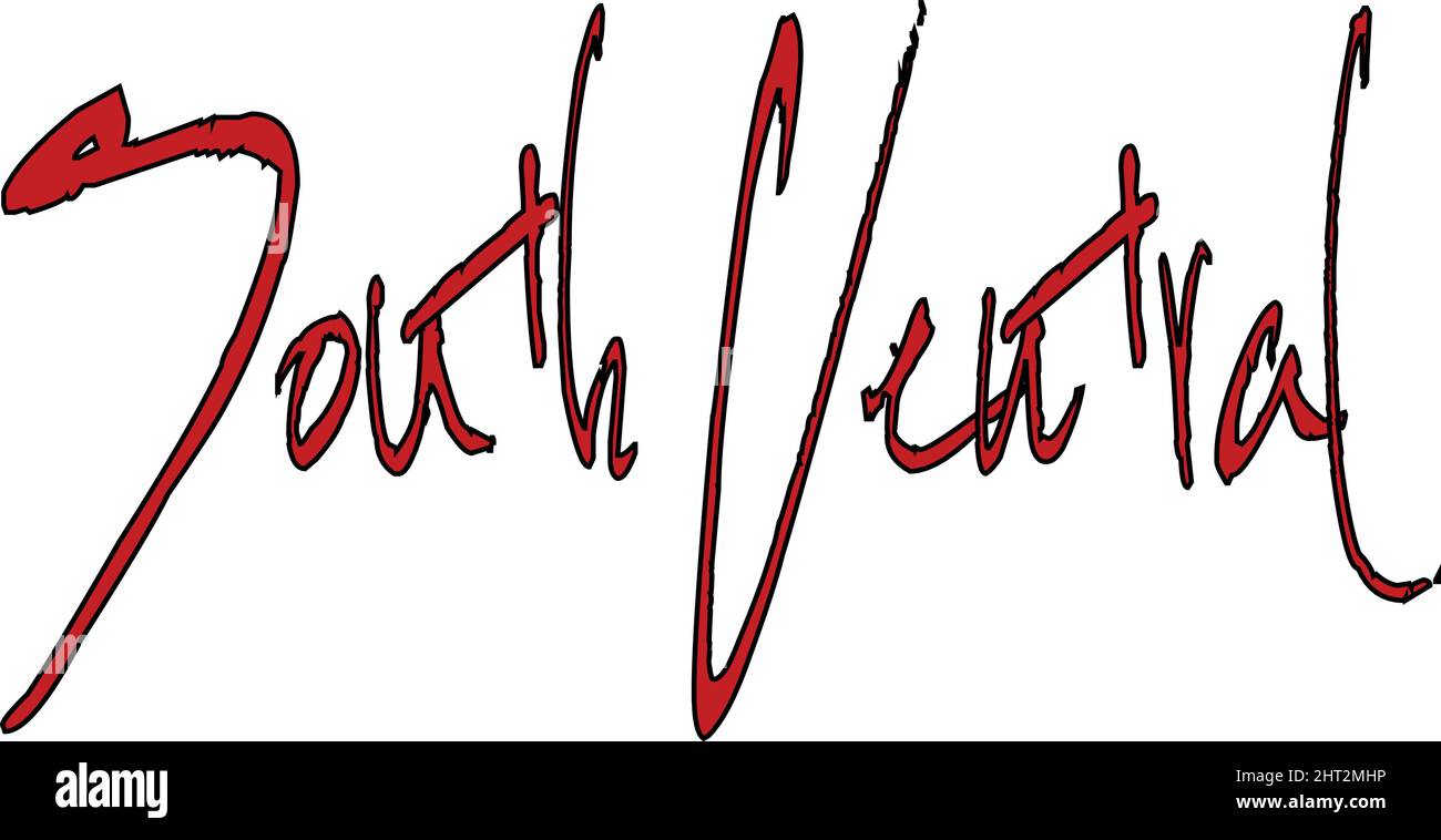 South Central text sign illustration on white background Stock Vector ...