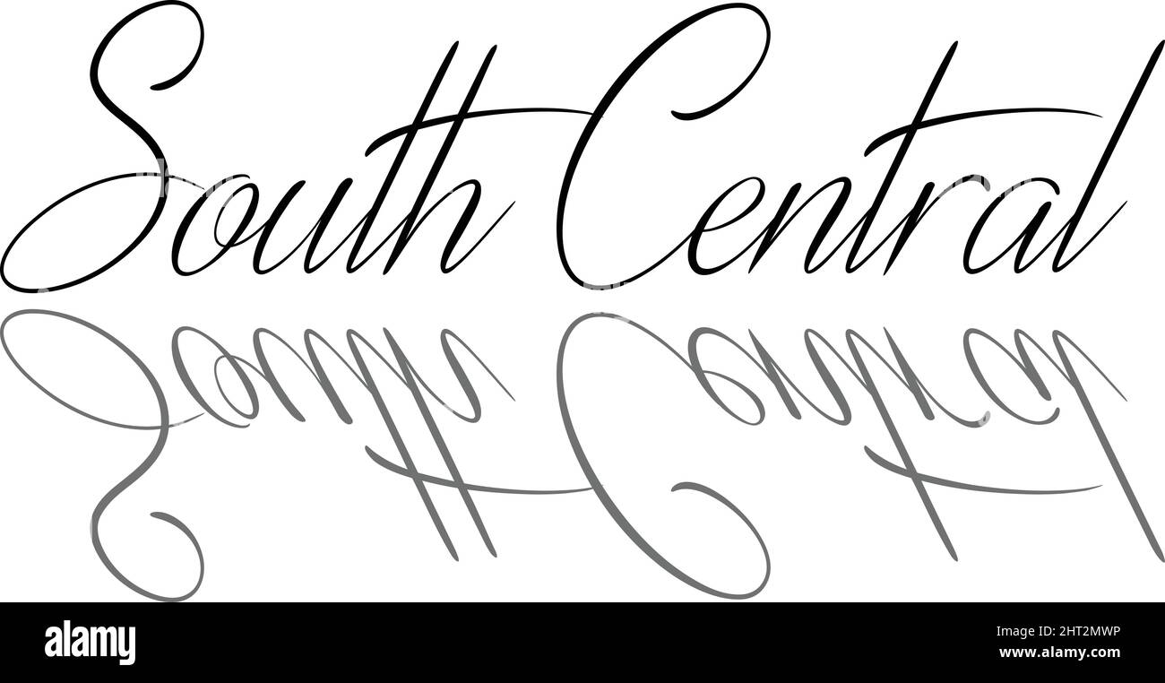 South Central text sign illustration on white background Stock Vector ...