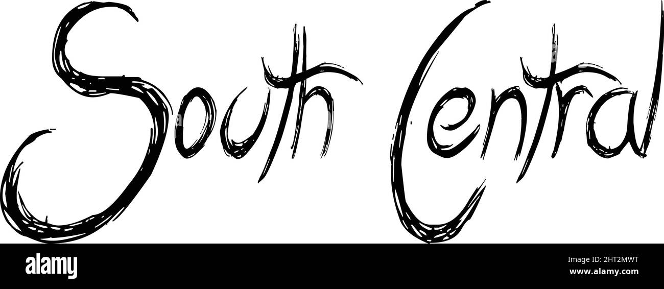 South Central text sign illustration on white background Stock Vector ...