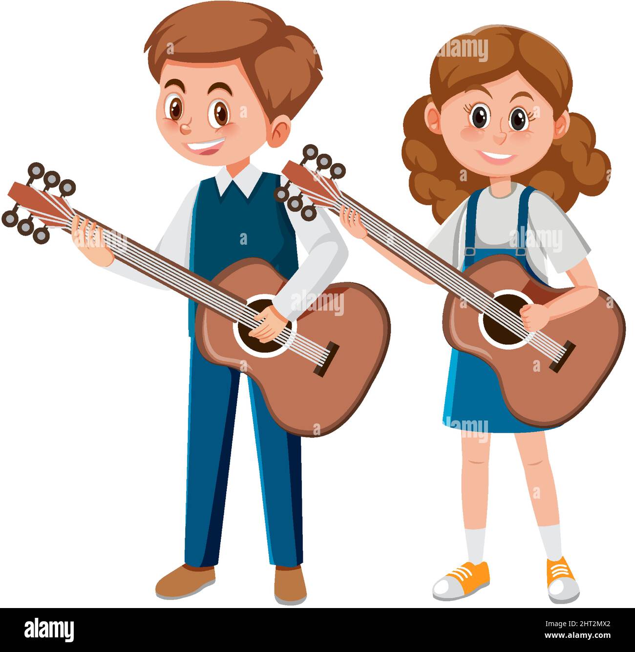 Musician cartoon character on white background illustration Stock ...