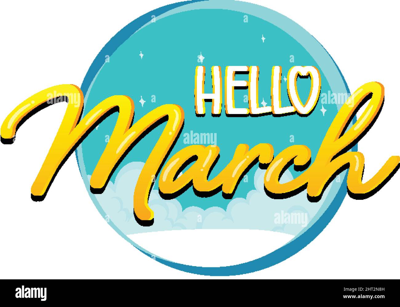 Word design for hello March illustration Stock Vector Image & Art - Alamy