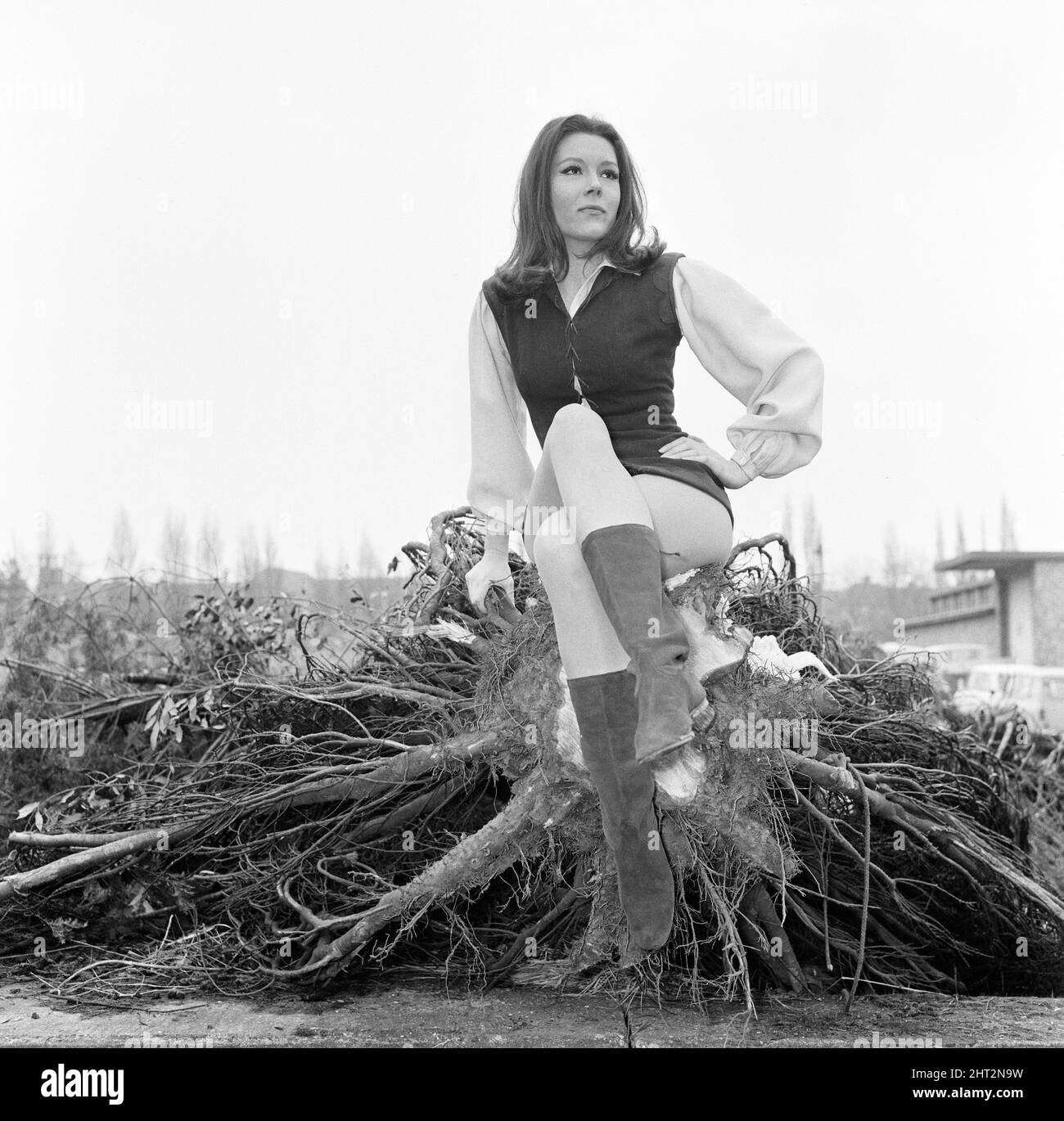 Diana Rigg, Actress a.k.a. Emma Peel, dressed as Robin Hood for an ...