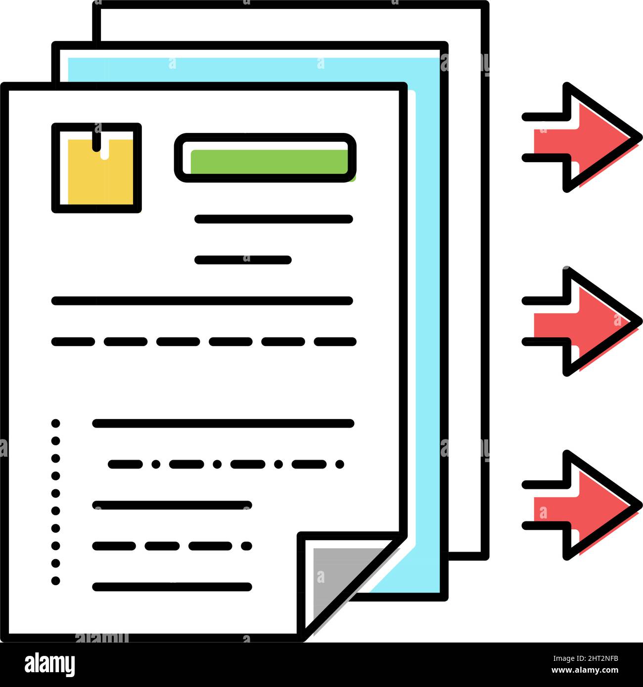 purchase requisition color icon vector illustration Stock Vector Image ...