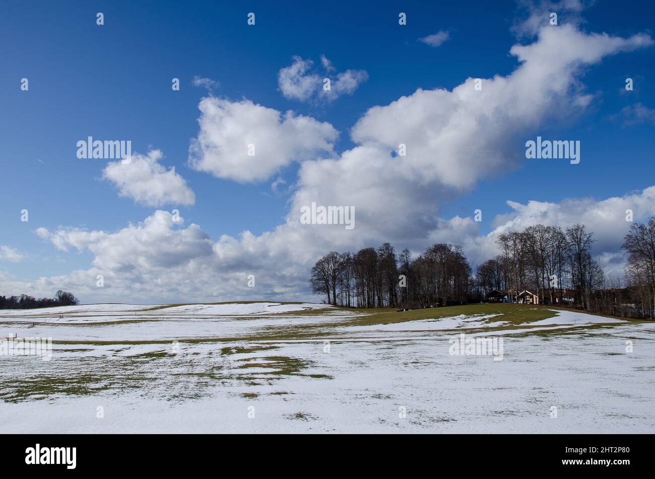 Landscape in Bavaria at the end of winter Stock Photo - Alamy