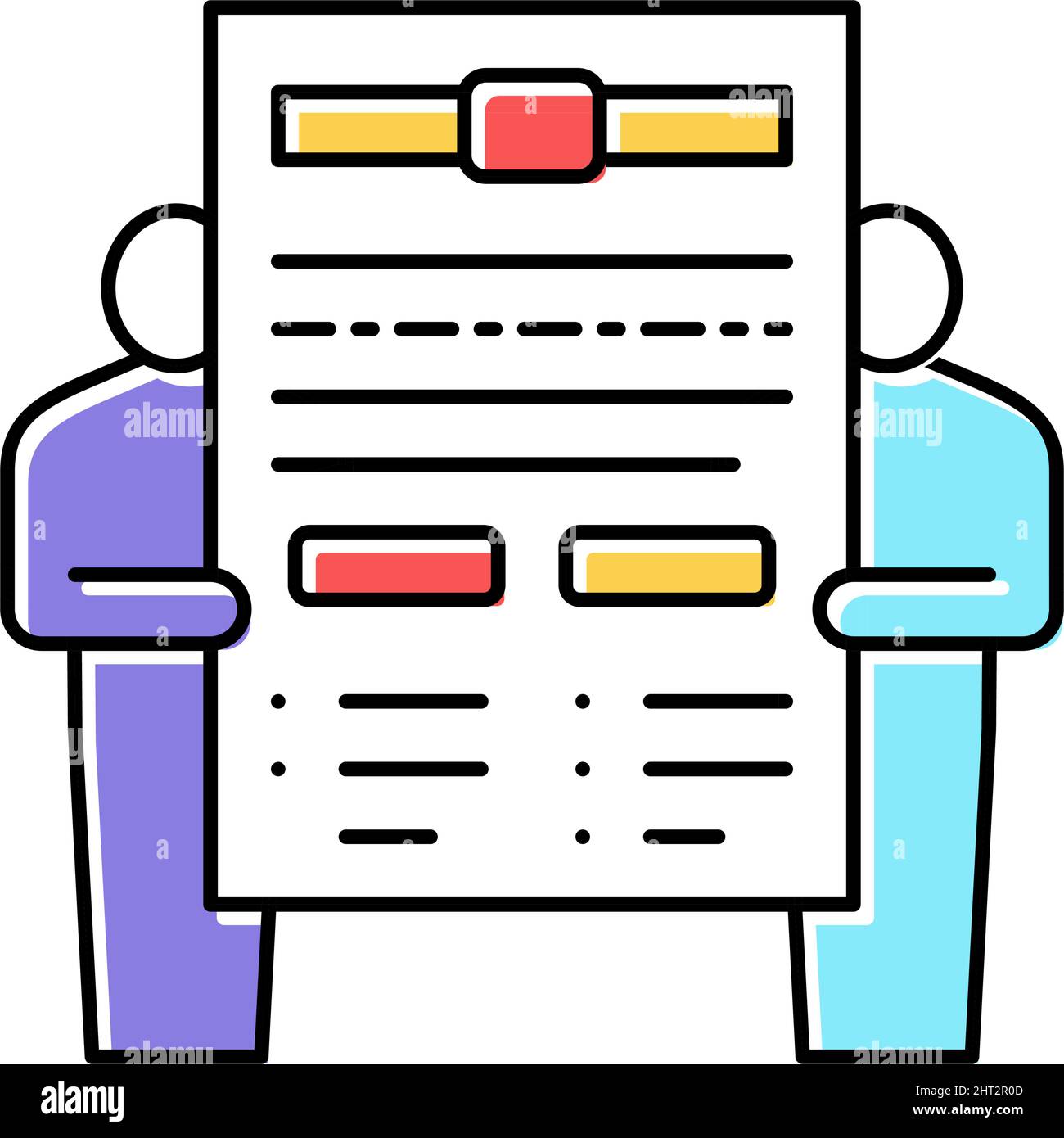 leasing contract law dictionary color icon vector illustration Stock ...