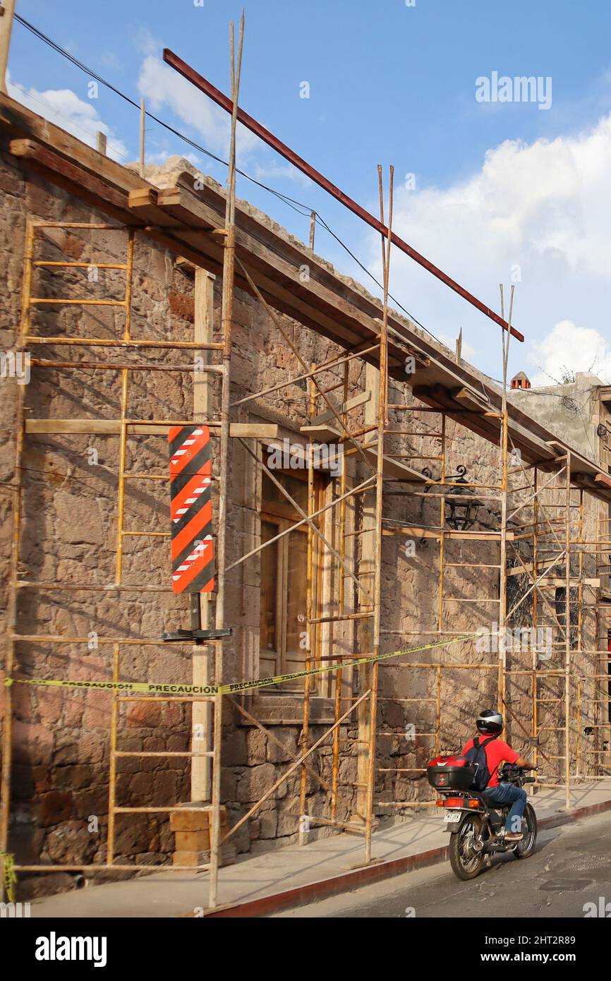 Photo of an old building in restoration Stock Photo - Alamy