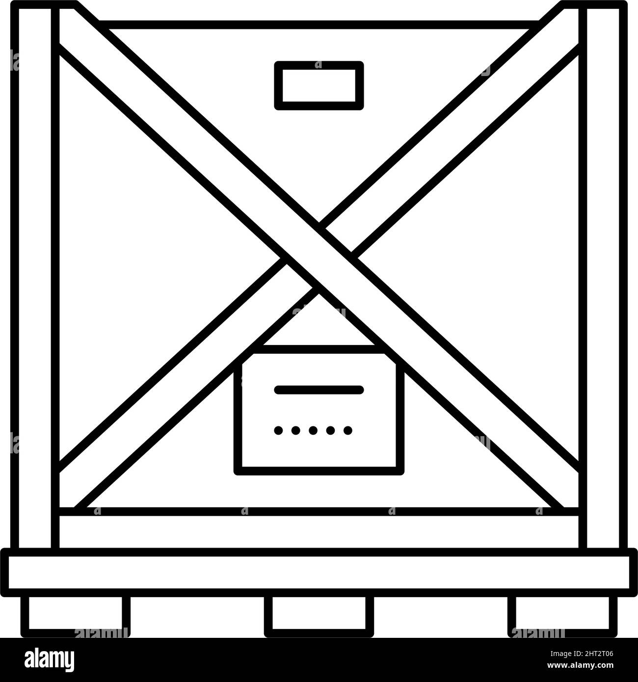 oversize parcel package line icon vector illustration Stock Vector ...