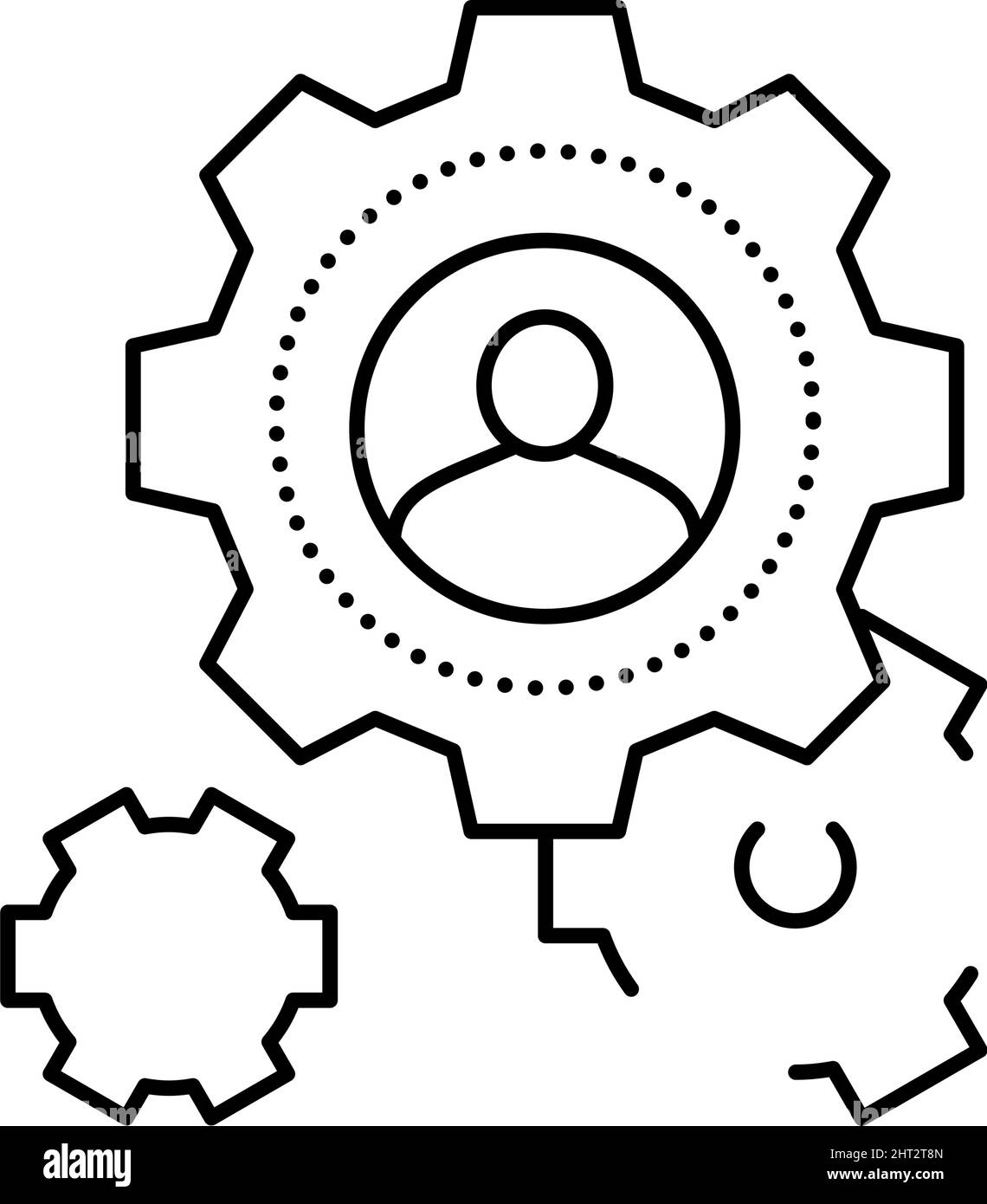 working mechanism colleague line icon vector illustration Stock Vector ...