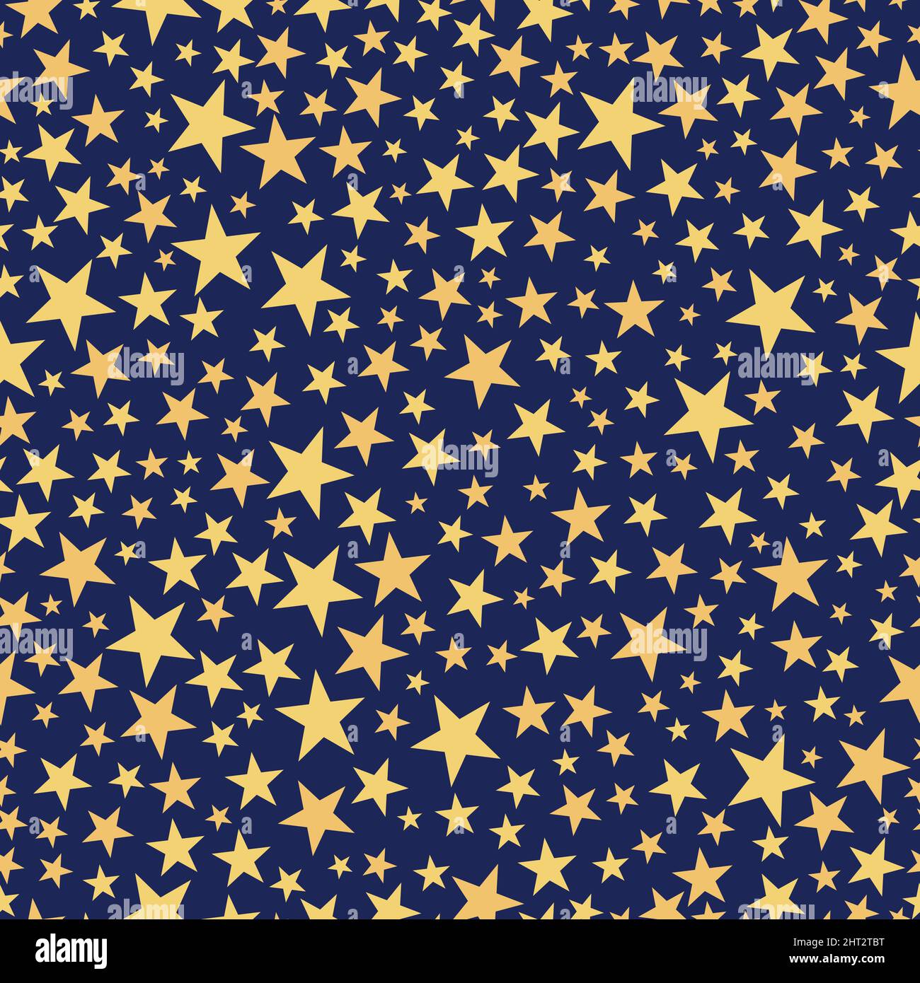 Galaxy stars vector seamless pattern on navy blue background. Perfect ...