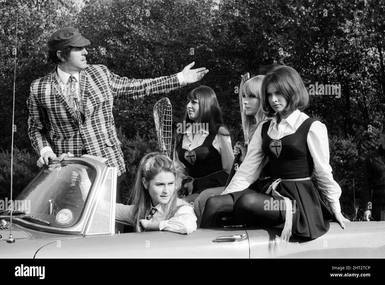 The filming of 'The Great St Trinian's Train Robbery' starring Portland ...