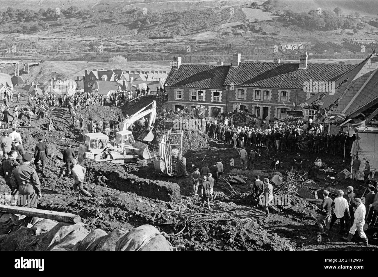 Aberfan, South Wales, circa 21st October 1966 Picture shows the mud and ...