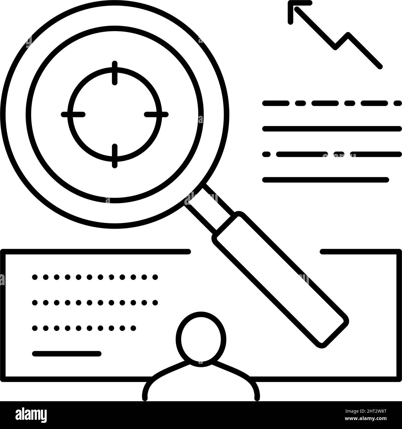 target market research line icon vector illustration Stock Vector Image ...