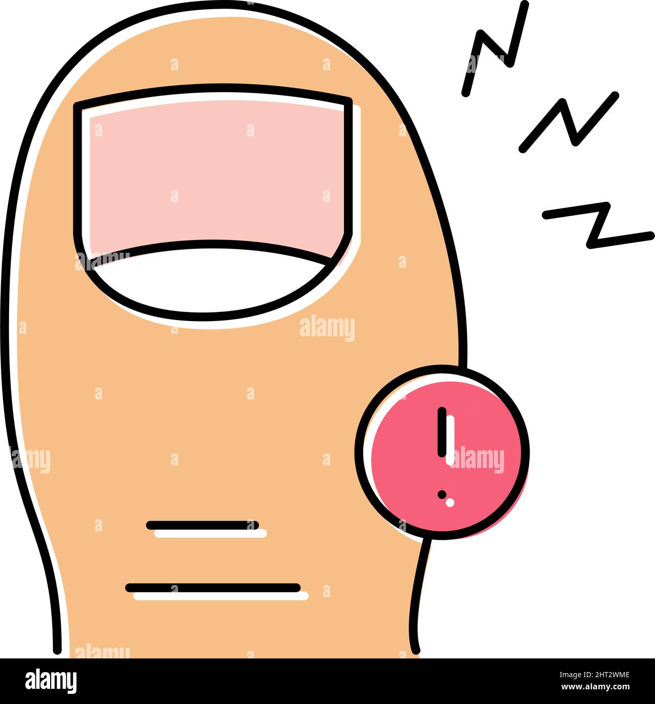toe pain color icon vector illustration Stock Vector Image & Art - Alamy