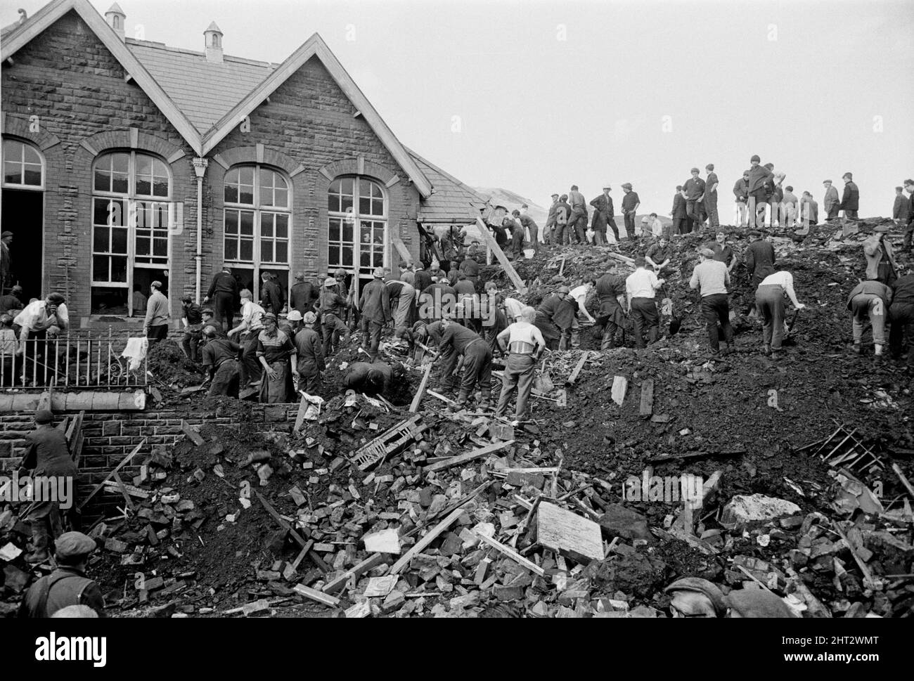 Aberfan, South Wales, circa 21st October 1966 Picture shows the mud and ...