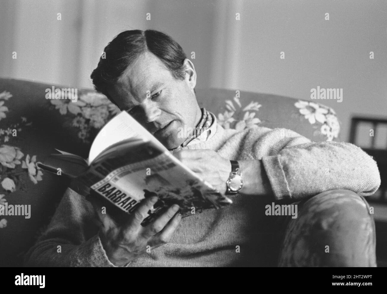 Historian Allan Clark 37 seen here at home reading his latest work ...