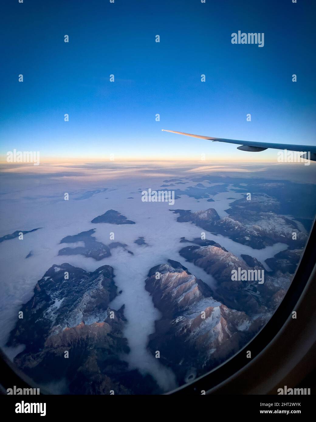 Beautiful view from the window of an airplane Stock Photo - Alamy