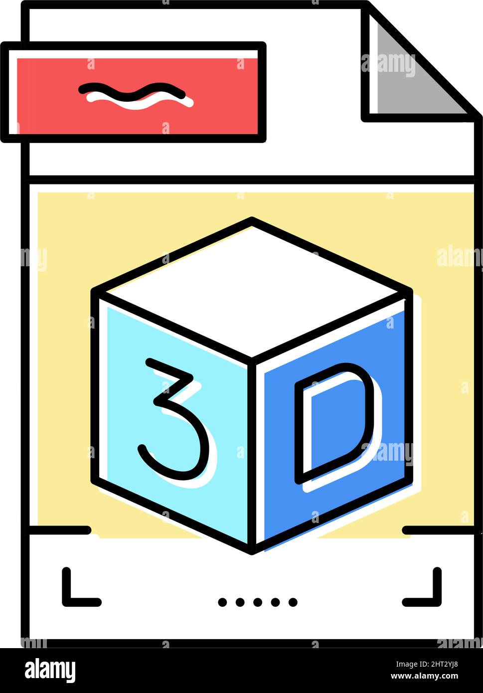 stl 3d file color icon vector illustration Stock Vector Image & Art - Alamy