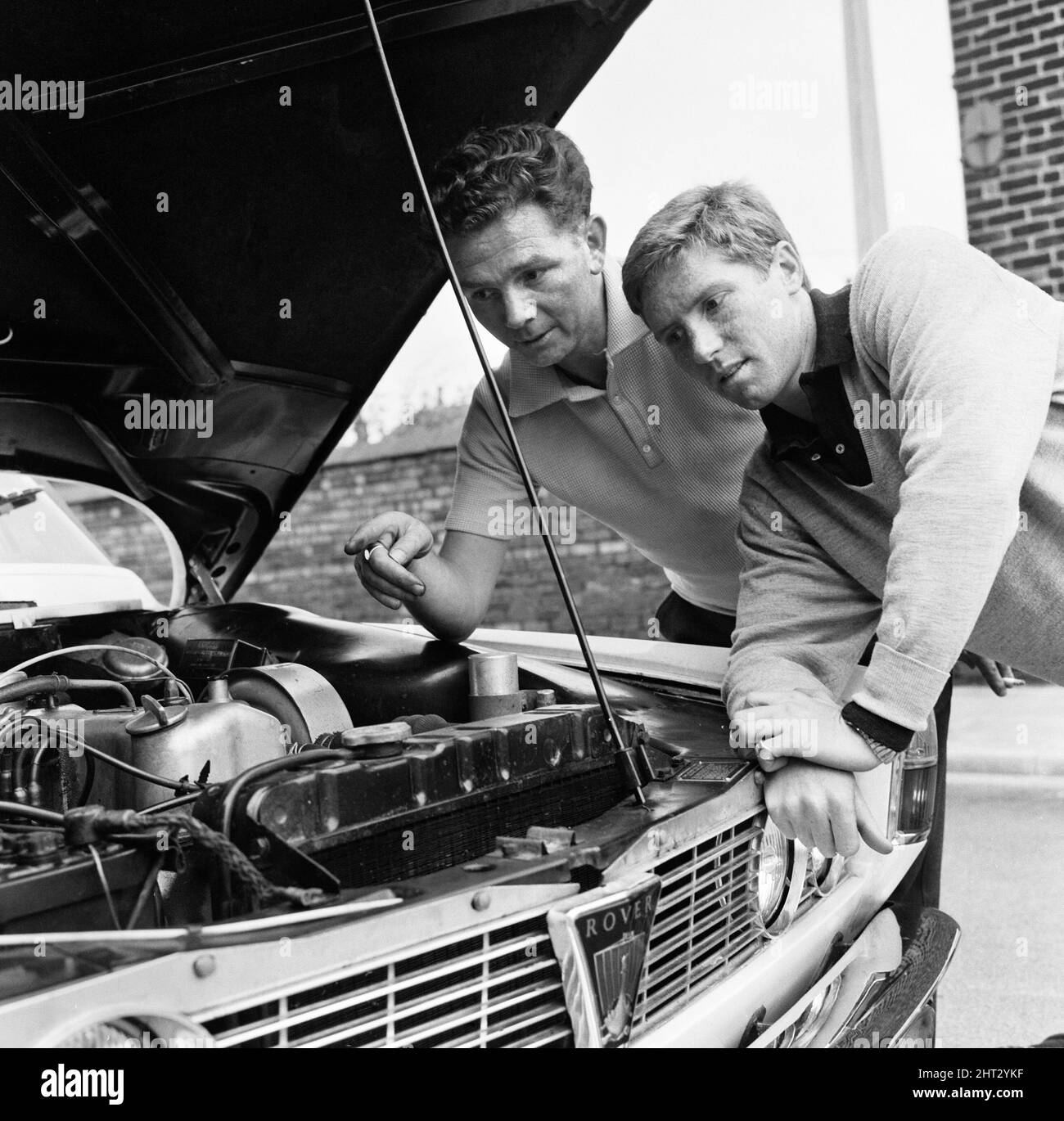 England footballer Alan Ball looking with his father Alan Ball Senior ...
