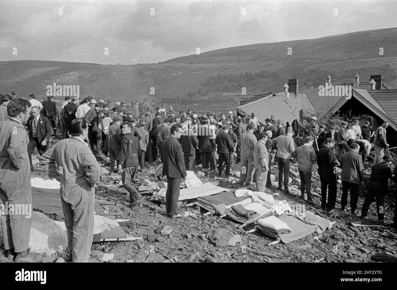 Aberfan, South Wales, circa 21st October 1966 Picture shows the mud and ...