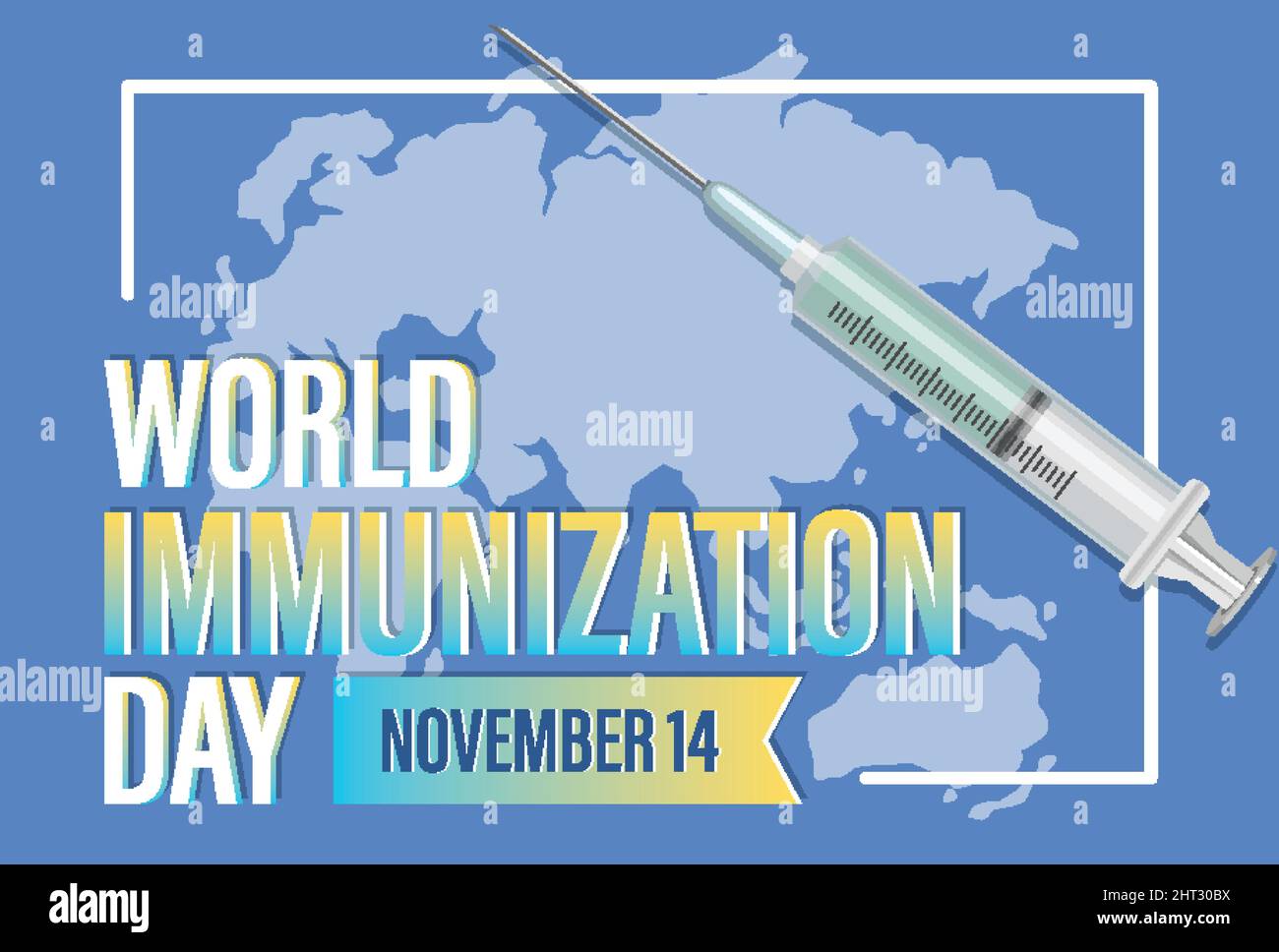 World immunization day poster design illustration Stock Vector Image ...
