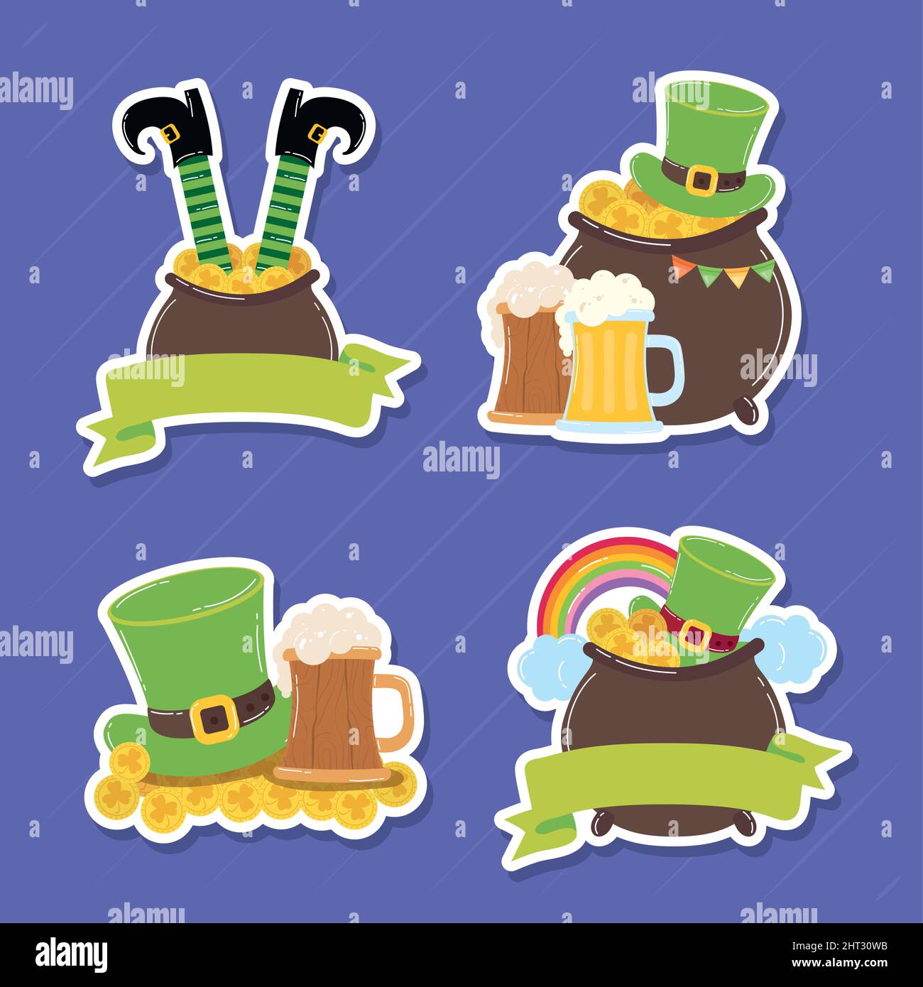 saint patricks day four icons Stock Vector Image & Art - Alamy
