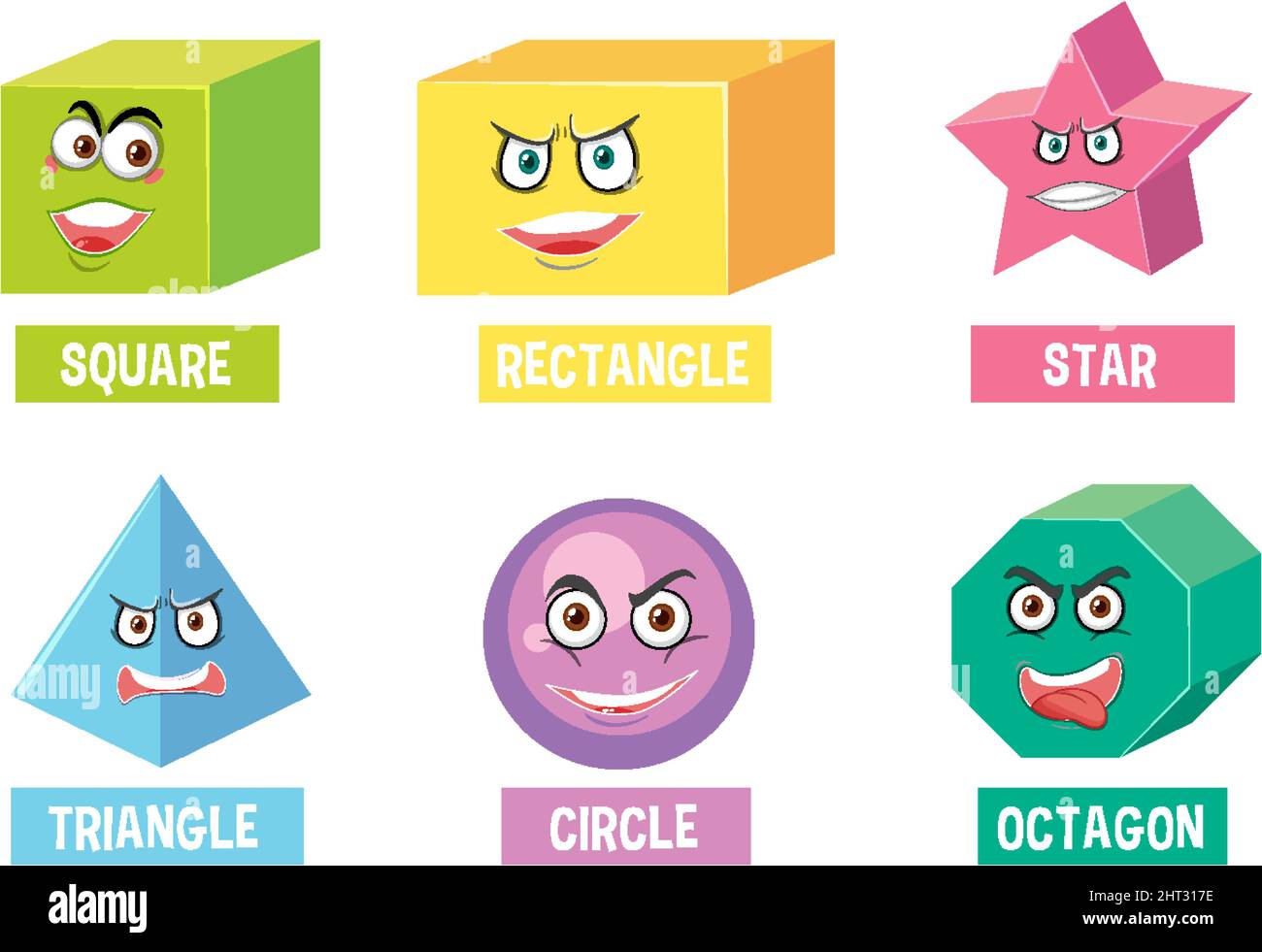 Set of math geometry shapes illustration Stock Vector Image & Art - Alamy