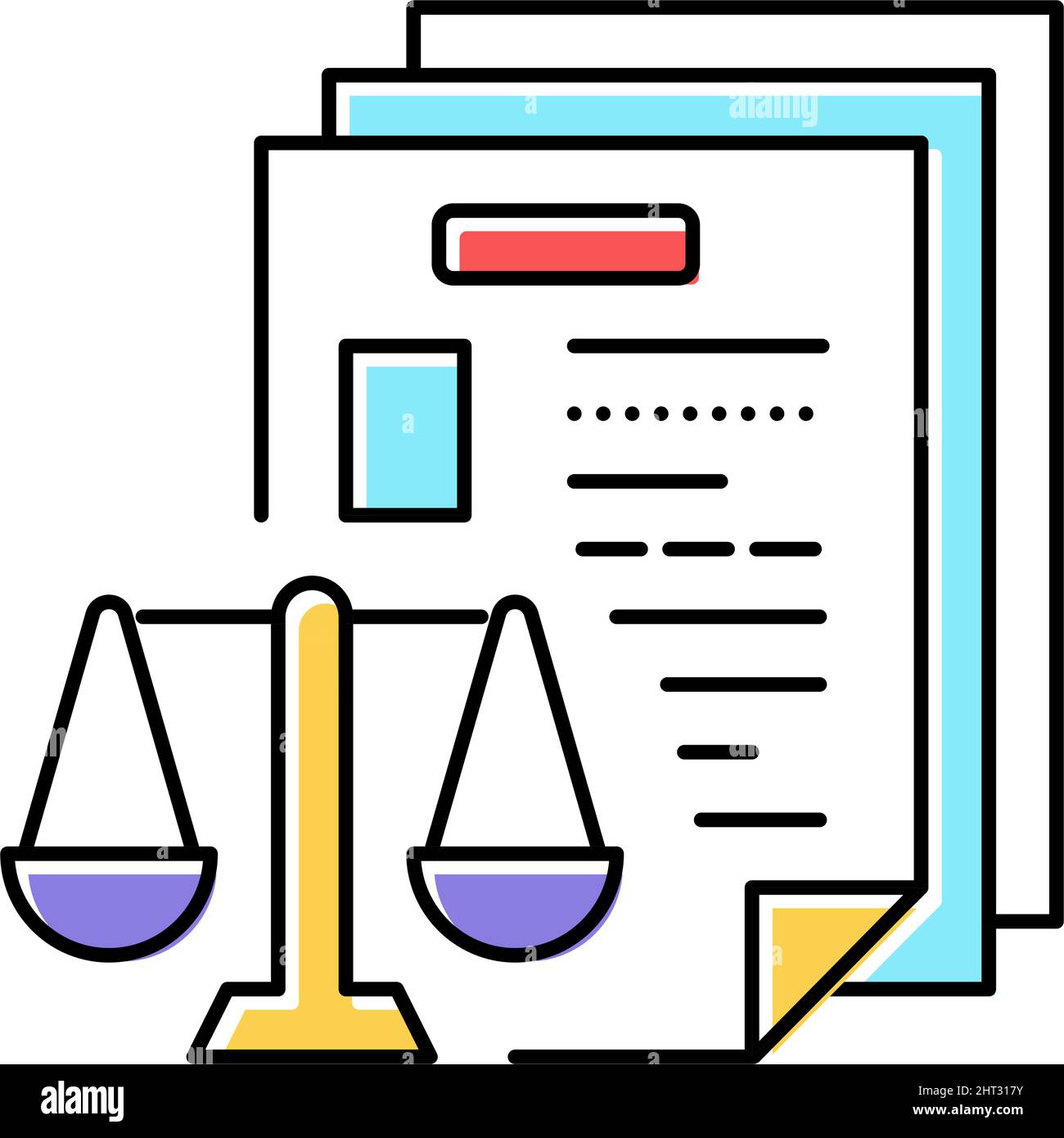 bureaucracy law dictionary color icon vector illustration Stock Vector ...