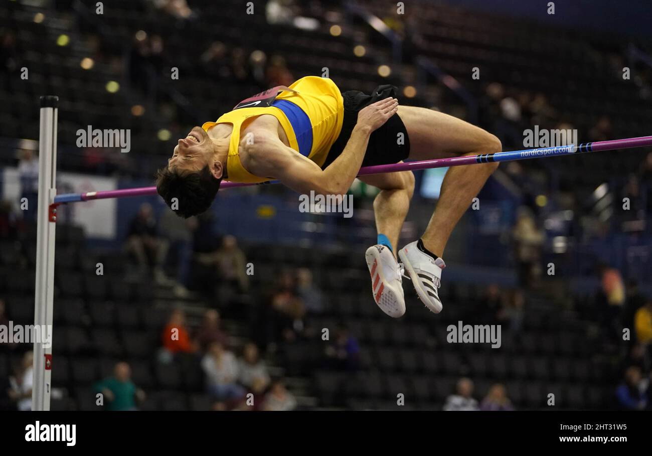 David Smith takes part in the Men's High Jump final during day one of ...