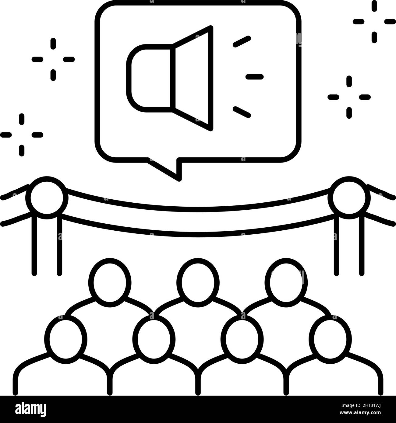 event pr line icon vector illustration Stock Vector Image & Art - Alamy