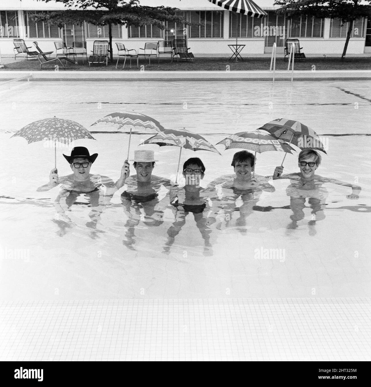 Manchester pop group Freddie and the Dreamers pictured in Singapore ...