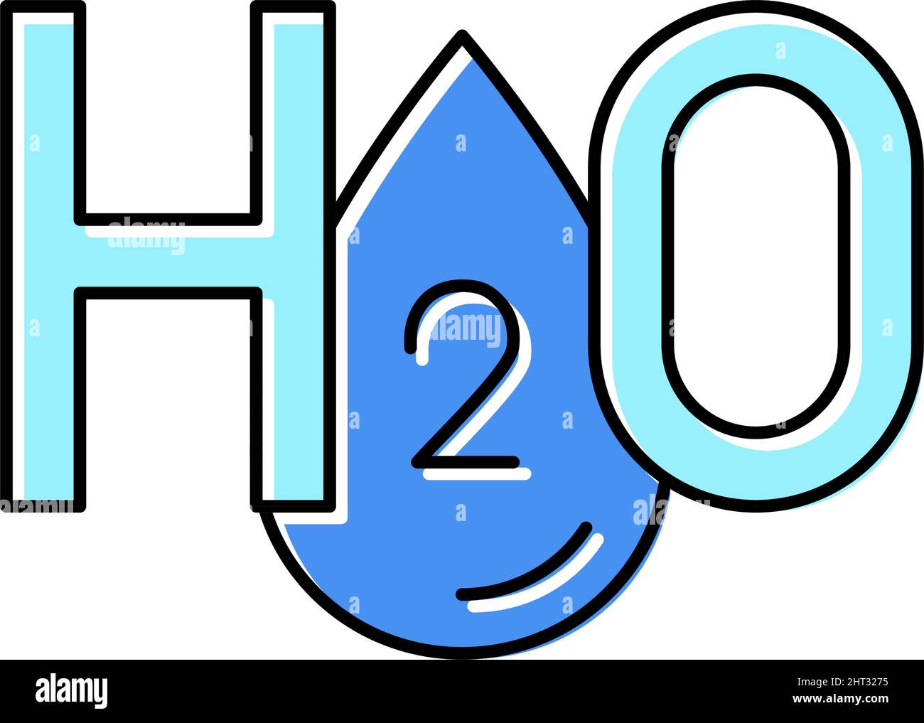 h2o water color icon vector illustration Stock Vector Image & Art - Alamy