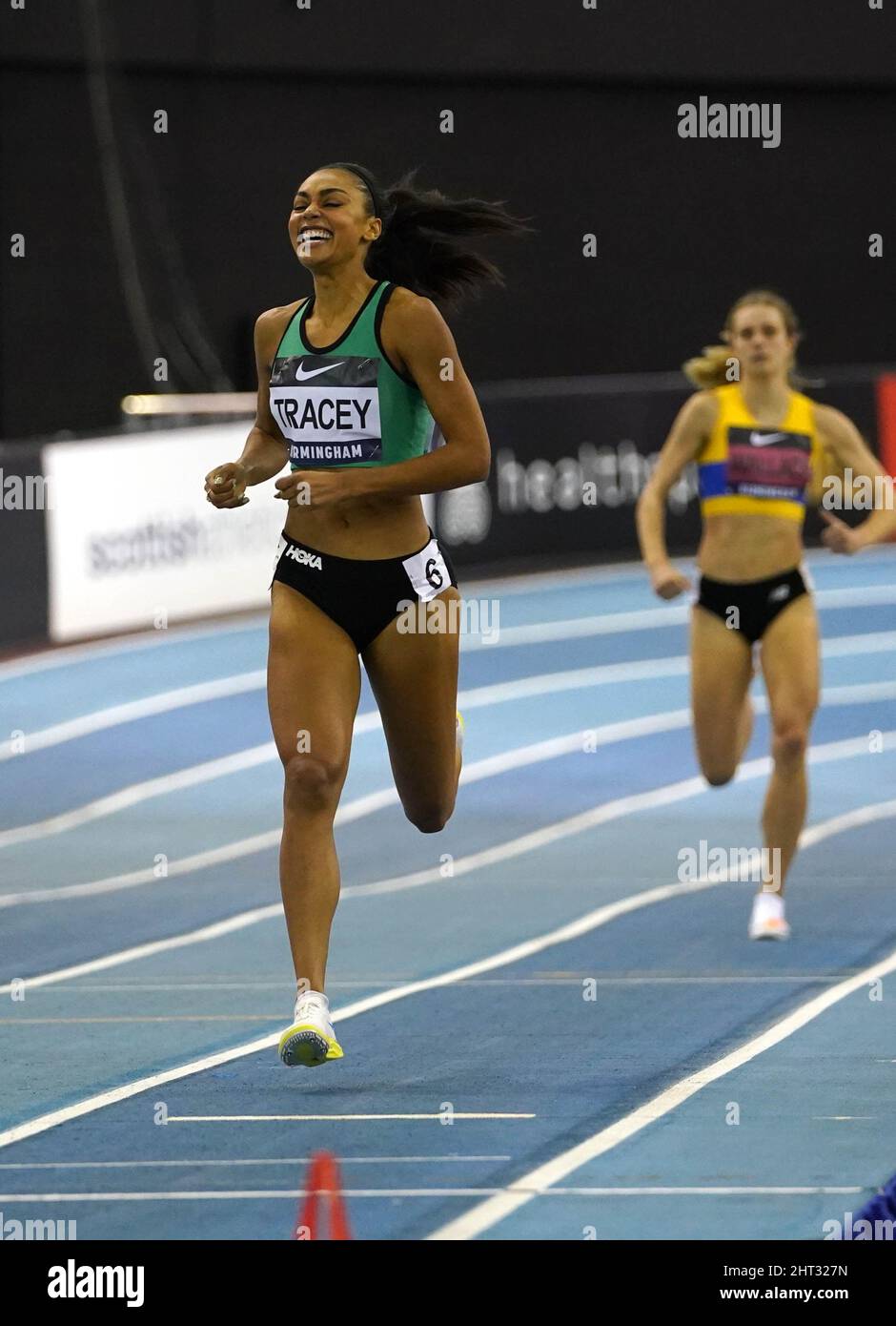 Adelle Tracey wins the Women's 1500m final during day one of the UK ...