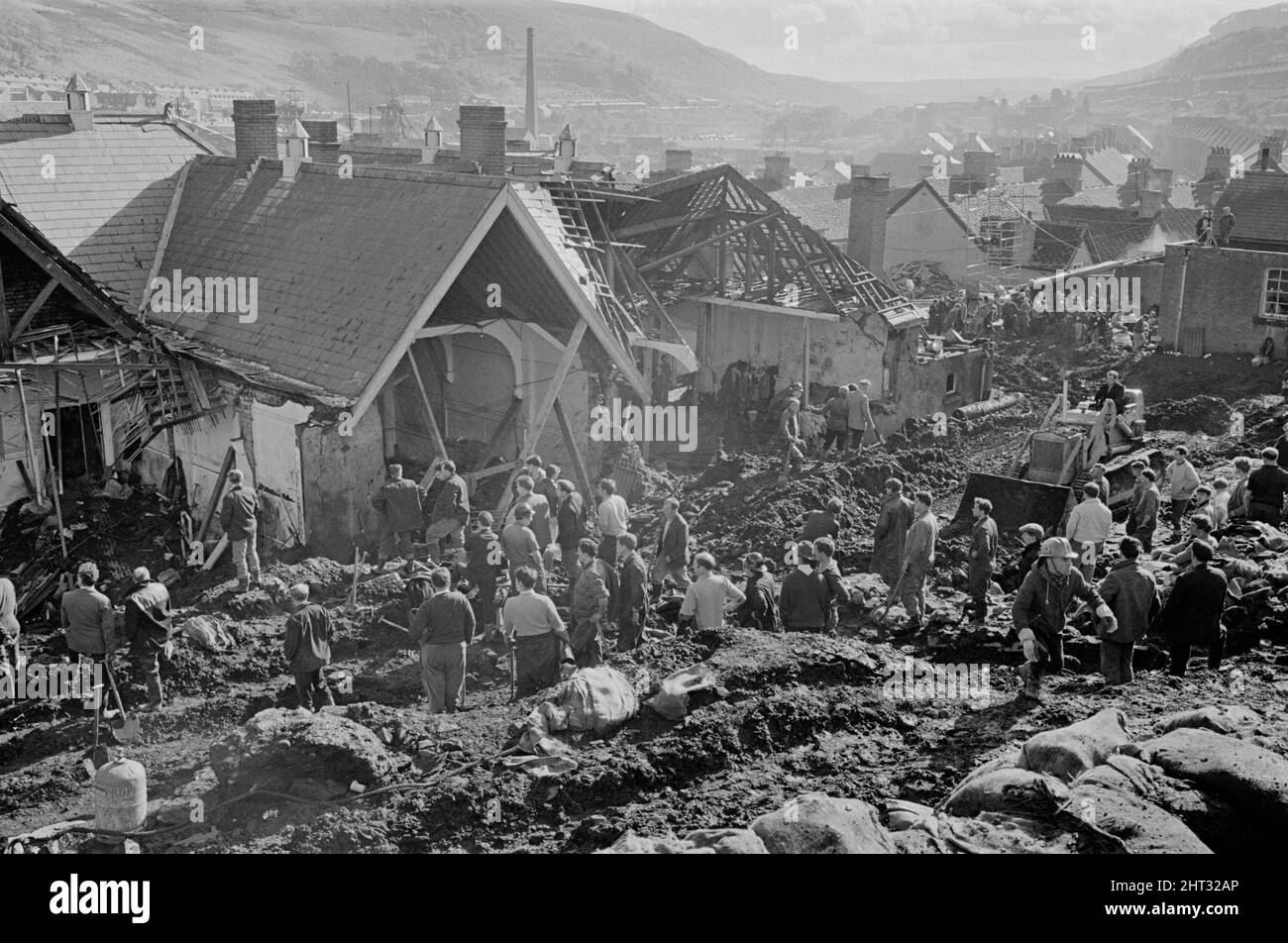 Aberfan, South Wales, circa 21st October 1966 Picture shows the mud and ...