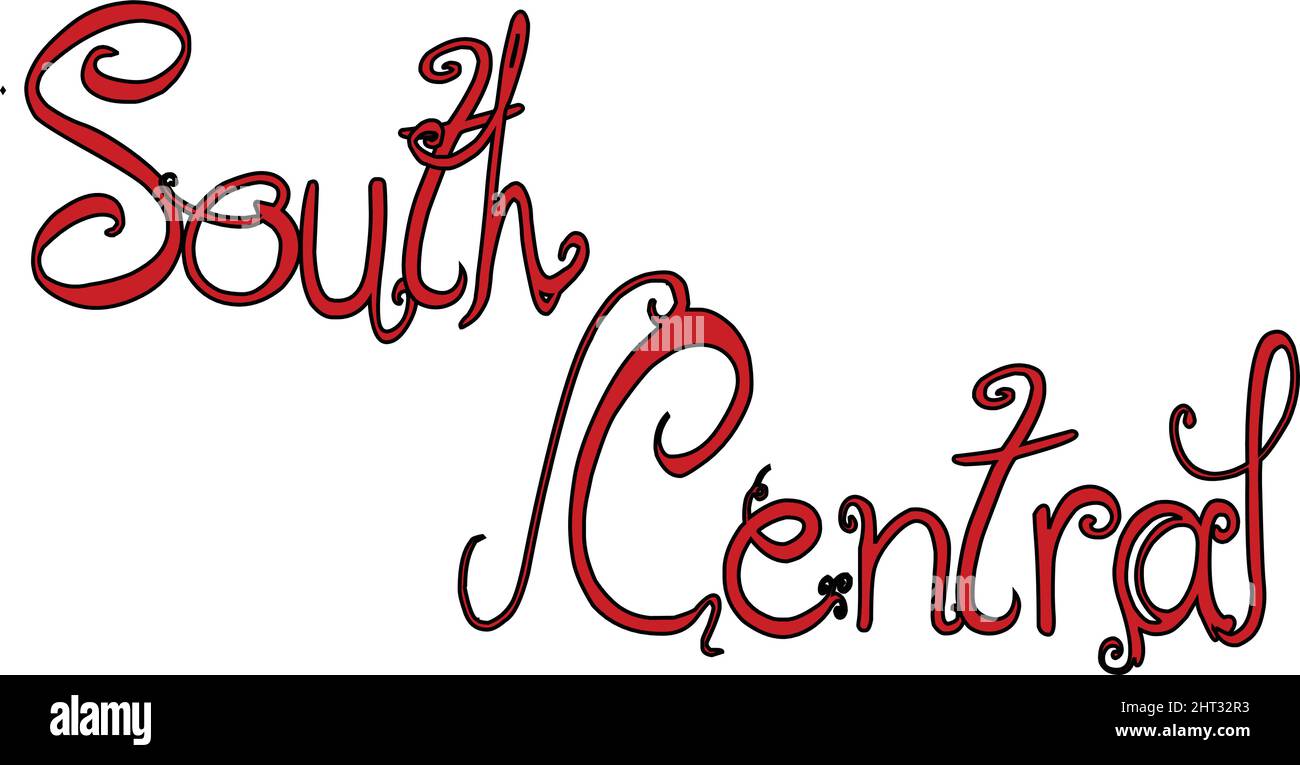 South Central text sign illustration on white background Stock Vector ...
