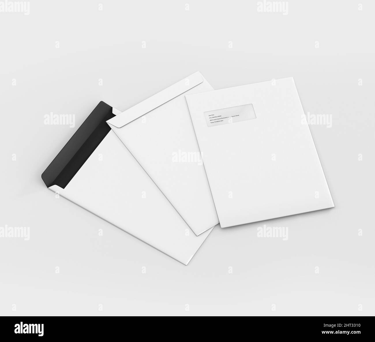 Envelope C4 Mockup 3D Rendering Stock Photo - Alamy
