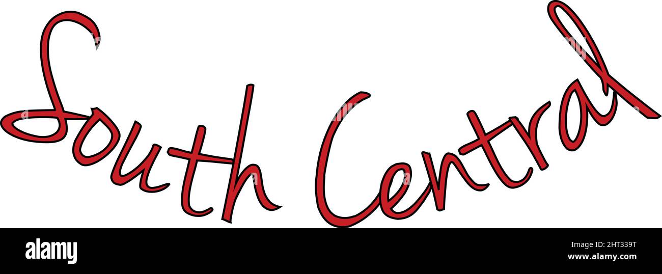 South Central text sign illustration on white background Stock Vector ...