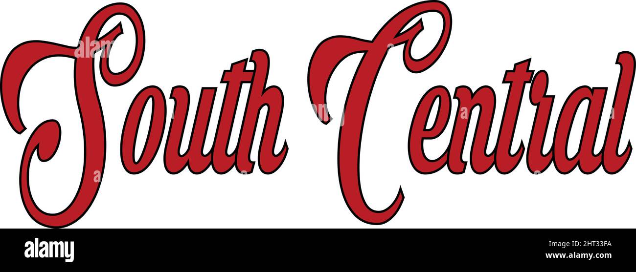 South Central text sign illustration on white background Stock Vector ...