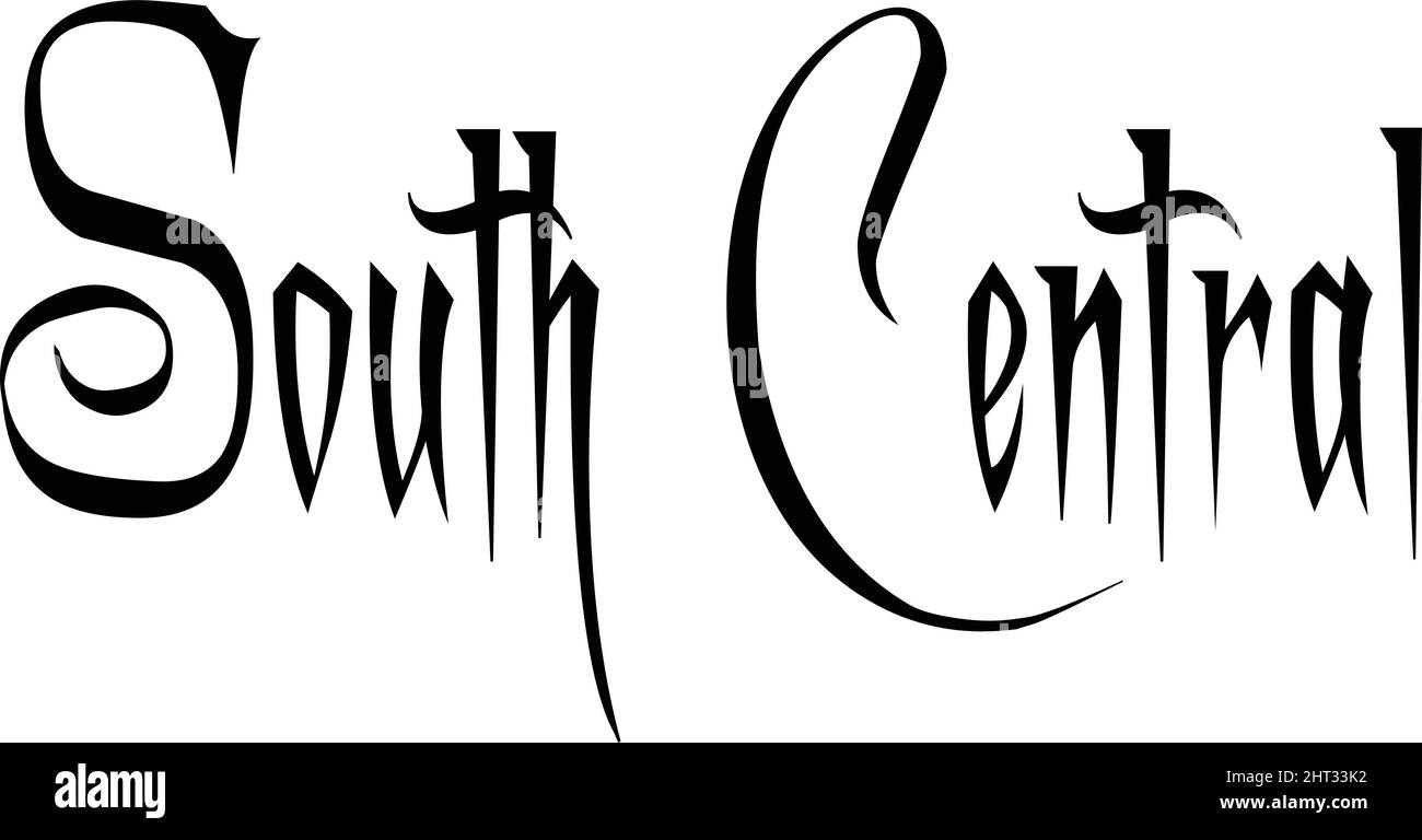South Central text sign illustration on white background Stock Vector ...