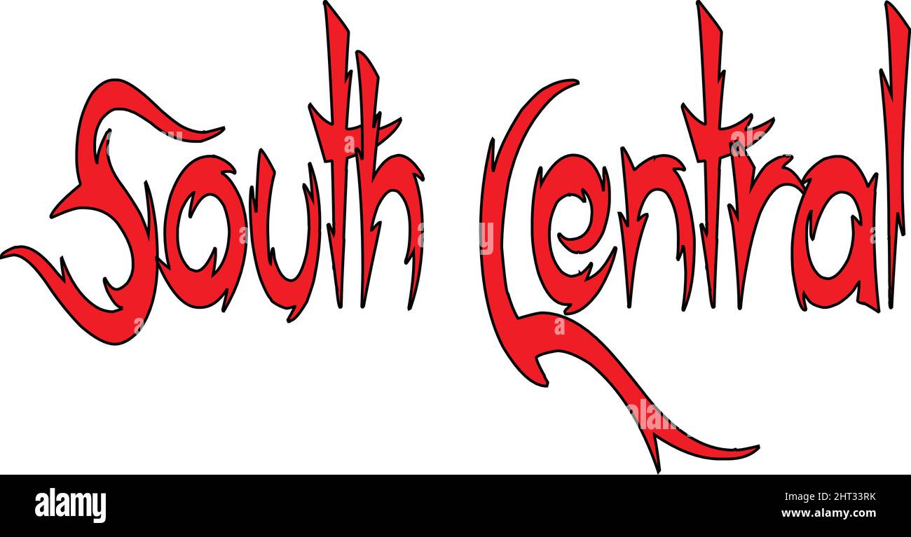South Central text sign illustration on white background Stock Vector ...