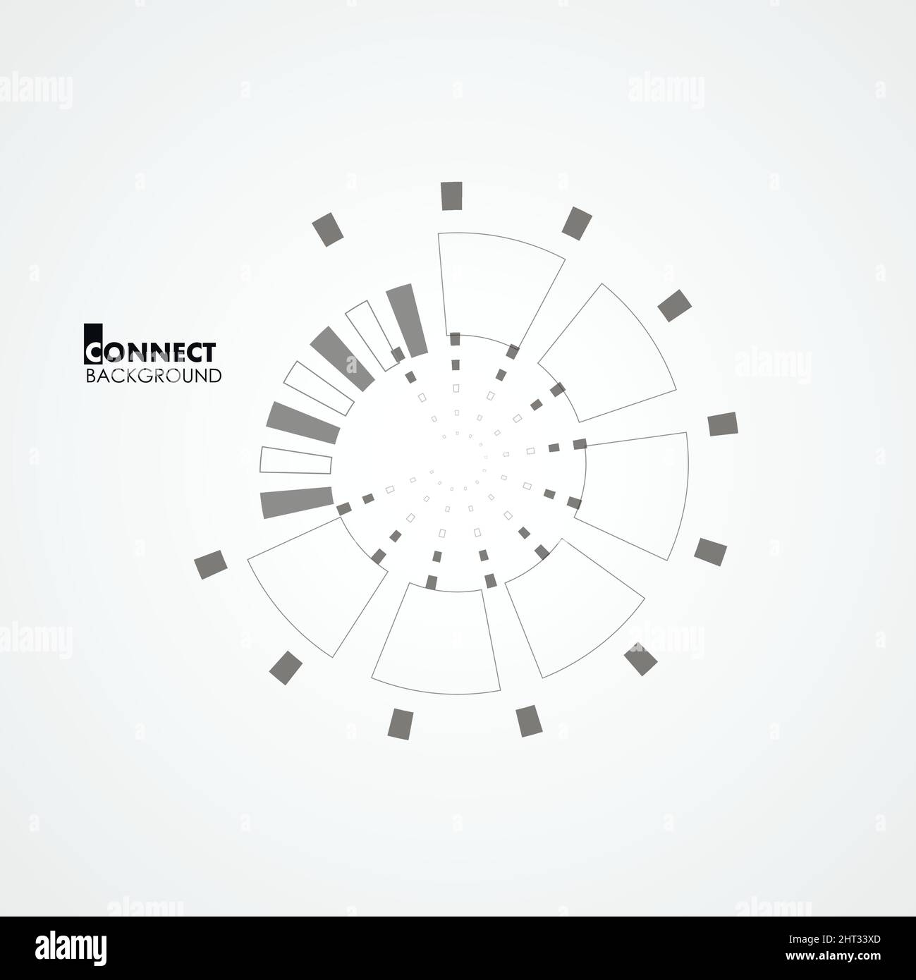 Technology circle design. Modern shapes template. Vector connect lines ...