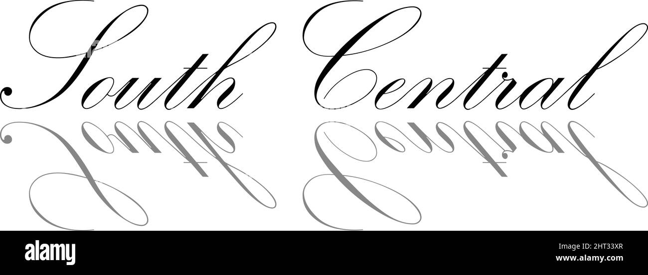 South Central text sign illustration on white background Stock Vector ...