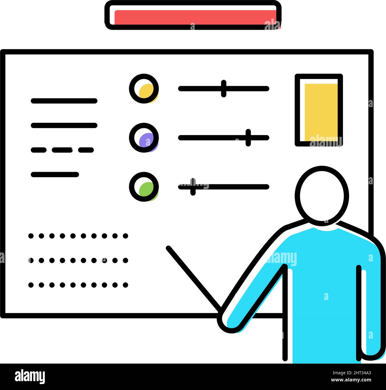 human represent cv color icon vector illustration Stock Vector Image ...