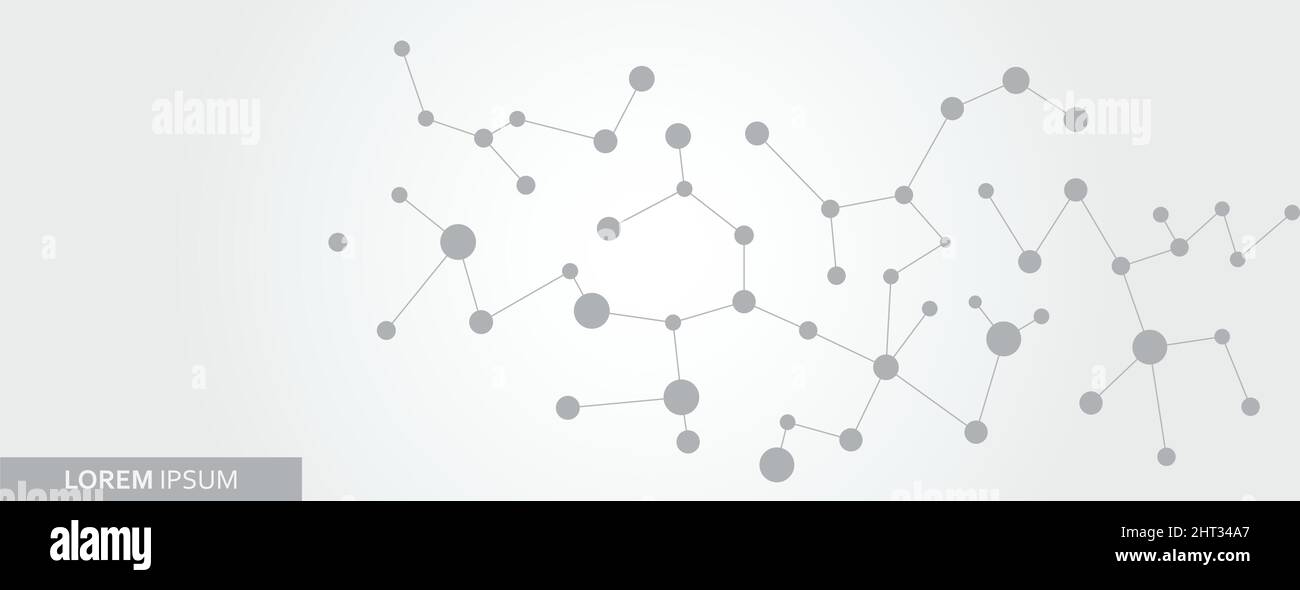 Abstract connection structure. Vector science background. Template banner for your design Stock ...