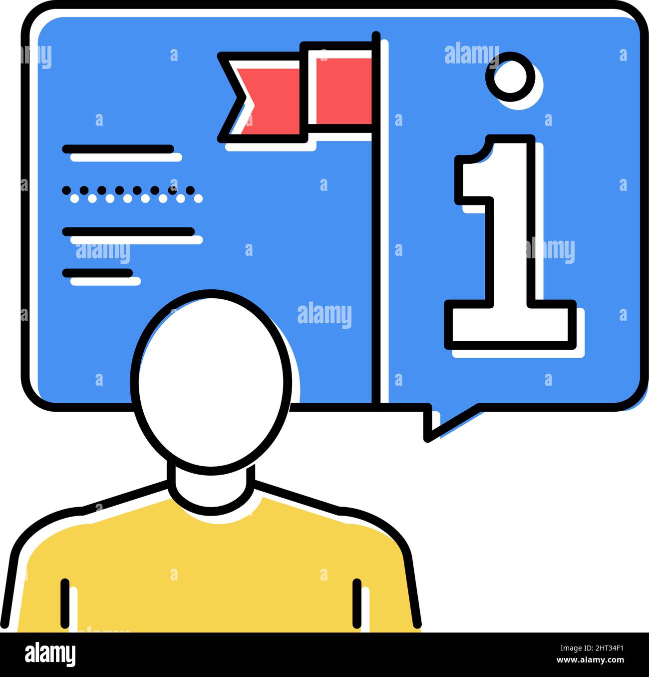 information expert color icon vector illustration Stock Vector Image ...