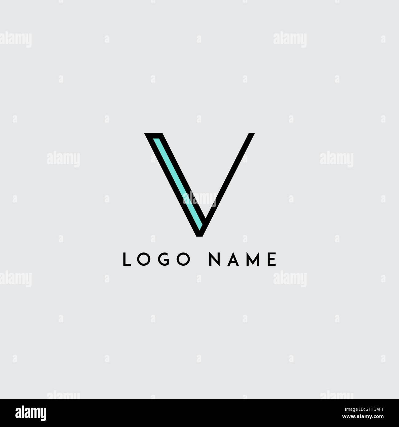 Colorful minimal initial letter V logo icon Stock Vector Image & Art ...