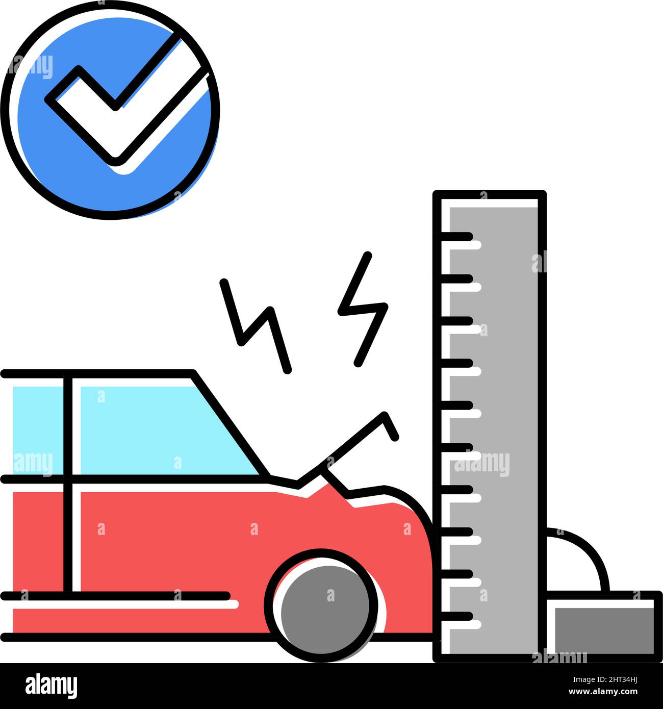 crash test car color icon vector illustration Stock Vector Image & Art ...