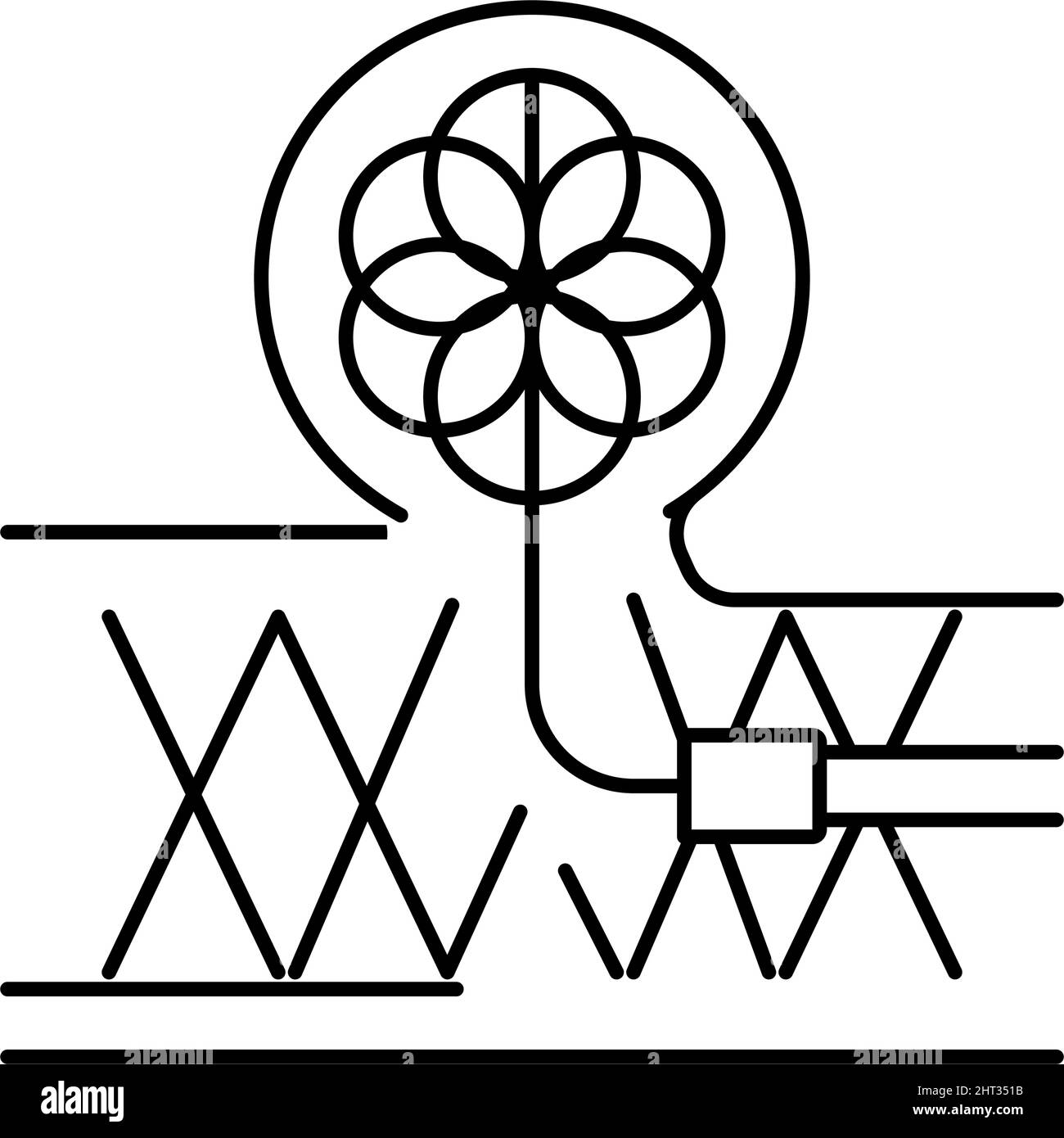 coil embolization line icon vector illustration Stock Vector Image ...