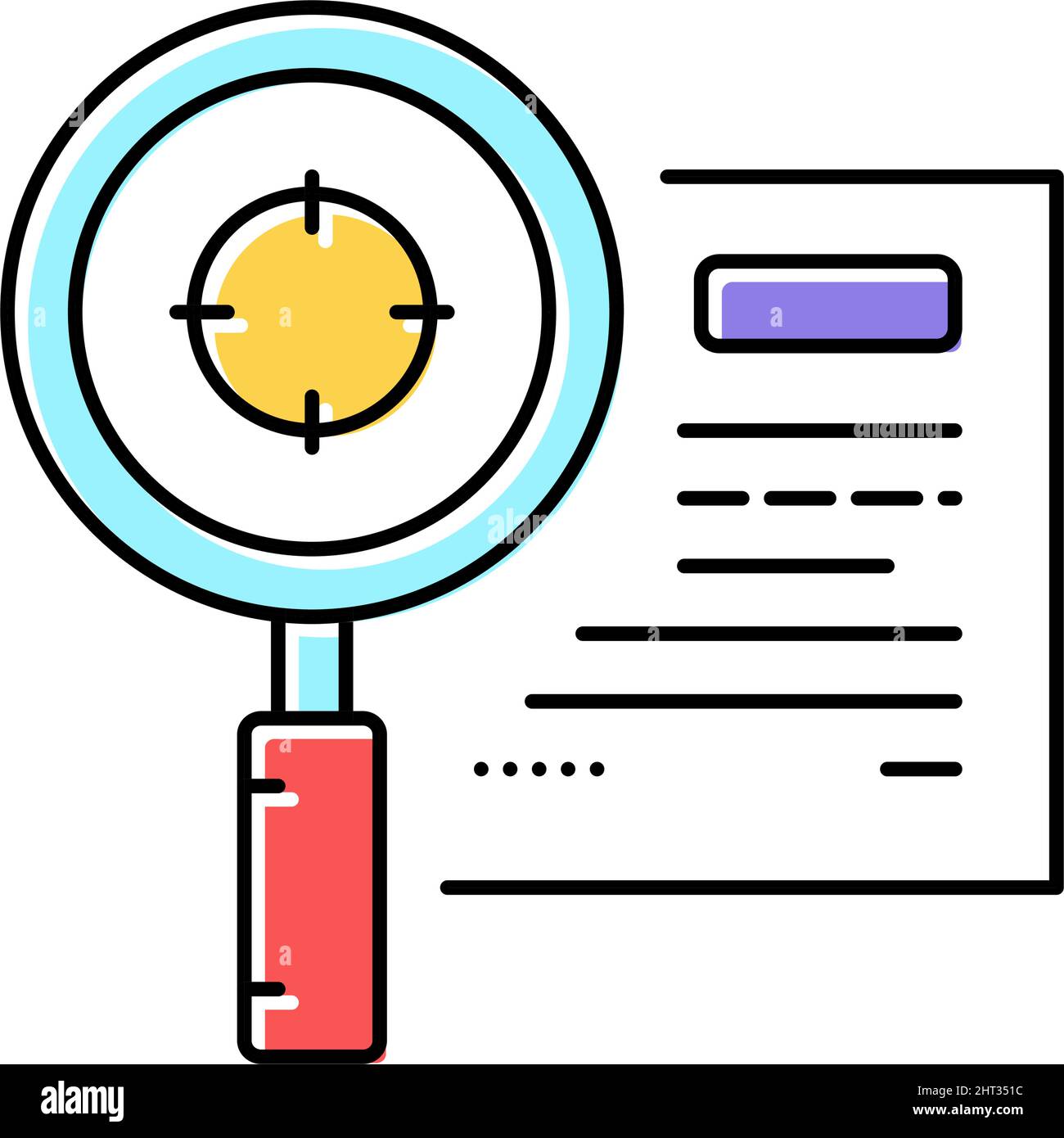 agreement research color icon vector color illustration Stock Vector ...
